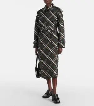 Burberry Checked Trench Coat