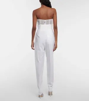 NENSI DOJAKA Slim Wool-blend Pants