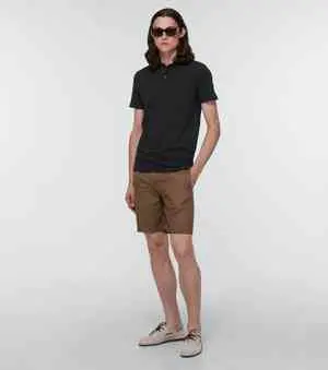 Sunspel Riviera Cotton Polo Shirt - Black