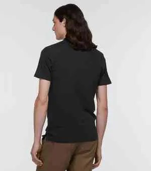 Sunspel Riviera Cotton Polo Shirt - Black