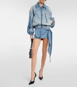 Blumarine Denim Bomber Jacket