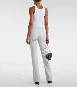 Off-White Mid-rise Flared Technical Pants - White