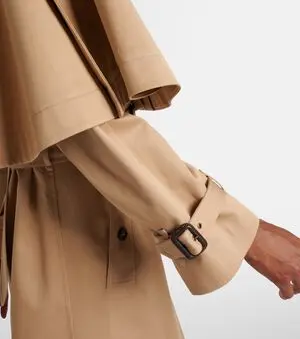 Chloé Caped Cotton Gabardine Trench Coat