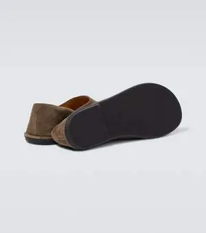 THE ROW Canal Suede Flats - Grey