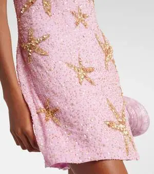 Rixo Christabel Sequined Mini Dress