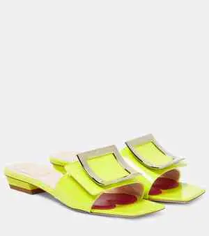 ROGER VIVIER Love 45 Patent Leather Mules