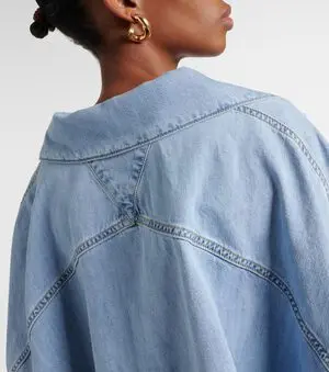 Bottega Veneta Cropped Cotton Denim Shirt