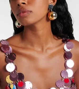 Rabanne Colorblocked Clip-on Earrings