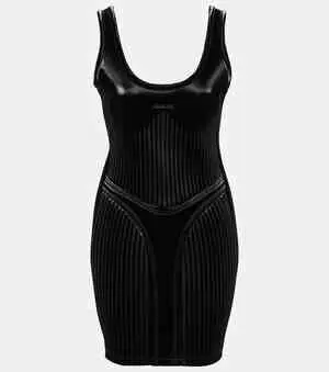 MUGLER Embossed Mini Dress