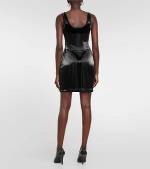 MUGLER Embossed Mini Dress