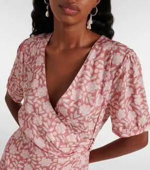 Rixo Katrina Floral Midi Dress