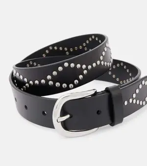 Isabel Marant Étoile Liliana Studded Leather Belt - Black