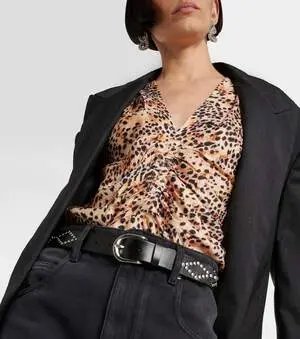 Isabel Marant Étoile Liliana Studded Leather Belt - Black
