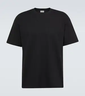 Saint Laurent Cassandre Cotton-blend Pique T-shirt