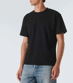 Saint Laurent Cassandre Cotton-blend Pique T-shirt