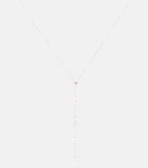 Mateo 14kt Yellow Necklace With Diamonds And Pearls - Gold