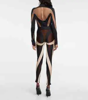 MUGLER Paneled Bodysuit