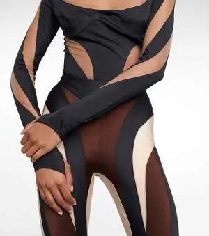 MUGLER Paneled Bodysuit