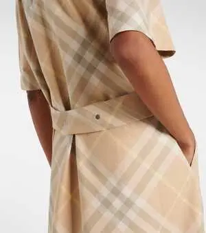 Burberry Check Cotton Shirt Dress
