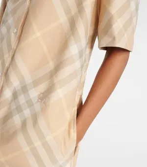 Burberry Check Cotton Shirt Dress