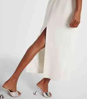David Koma Bridal Feather-trimmed Midi Dress