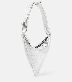 Amina Muaddi Cameron Mini Leather Shoulder Bag