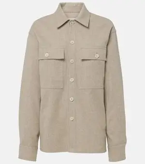 JIL SANDER Virgin Wool Overshirt - Beige