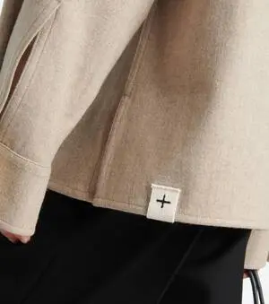 JIL SANDER Virgin Wool Overshirt - Beige