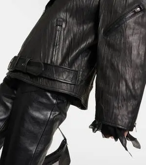 Acne Studios Linor Oversized Leather Jacket