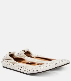 Isabel Marant Belna Leather Ballet Flats - White