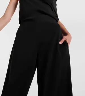 THE ROW Dela Wide-leg Trousers - Black