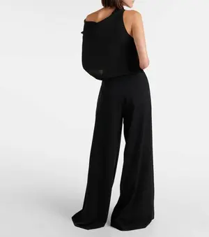 THE ROW Dela Wide-leg Trousers - Black