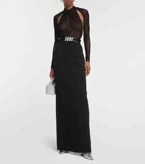 David Koma Cutout Mesh Bodysuit