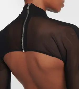 David Koma Cutout Mesh Bodysuit