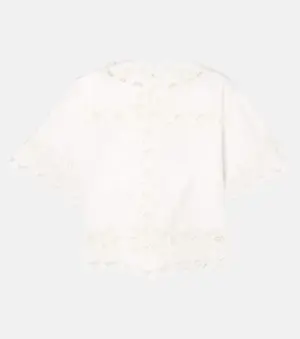 Isabel Marant Parissa Embroidered Crop Top - White