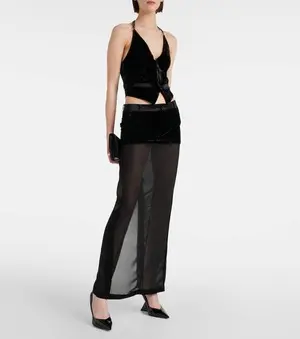 DIDU Mesh Maxi Skirt