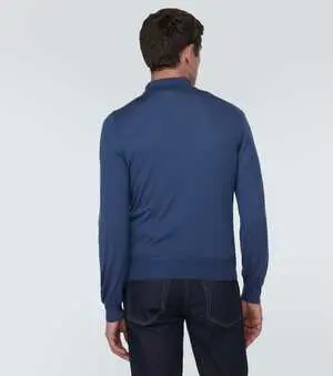 TOM FORD Cashmere And Silk Polo Sweater - Blue
