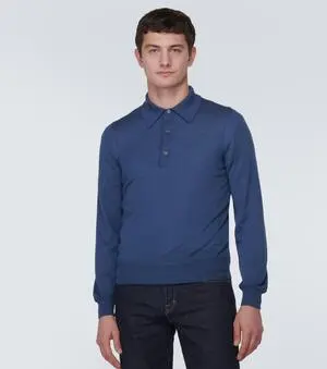 TOM FORD Cashmere And Silk Polo Sweater - Blue