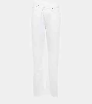 AGOLDE Criss Cross High-rise Straight Leg Jeans - White