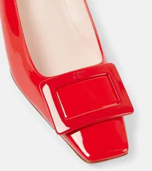 ROGER VIVIER Belle Vivier 45 Patent Leather Slingback Pumps