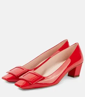 ROGER VIVIER Belle Vivier 45 Patent Leather Slingback Pumps