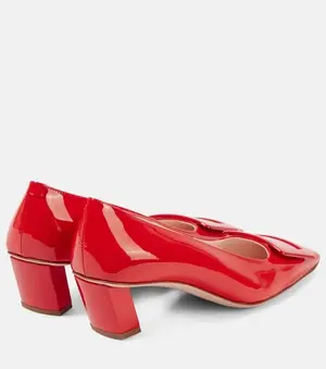 ROGER VIVIER Belle Vivier 45 Patent Leather Slingback Pumps