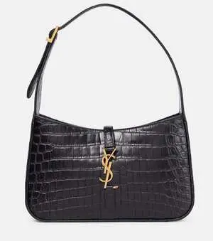 Saint Laurent Le 5 A 7 Leather Shoulder Bag - Black