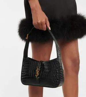 Saint Laurent Le 5 A 7 Leather Shoulder Bag - Black