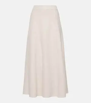 JOSEPH Ribbed-knit Wool-blend Midi Skirt