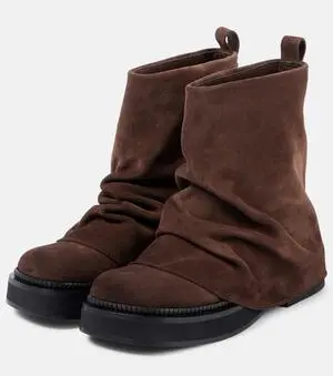 Attico Mini Robin Suede Ankle Boots