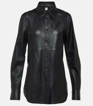 TOTEME Leather Overshirt