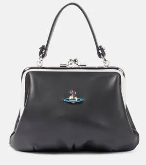 VIVIENNE WESTWOOD Granny Frame Leather Tote Bag
