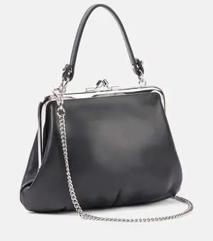 VIVIENNE WESTWOOD Granny Frame Leather Tote Bag