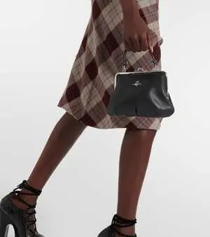 VIVIENNE WESTWOOD Granny Frame Leather Tote Bag
